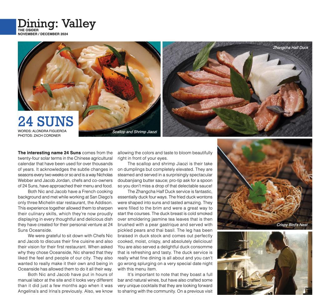 24 suns ☀️ A Southern California culinary experience – Oceanside, CA